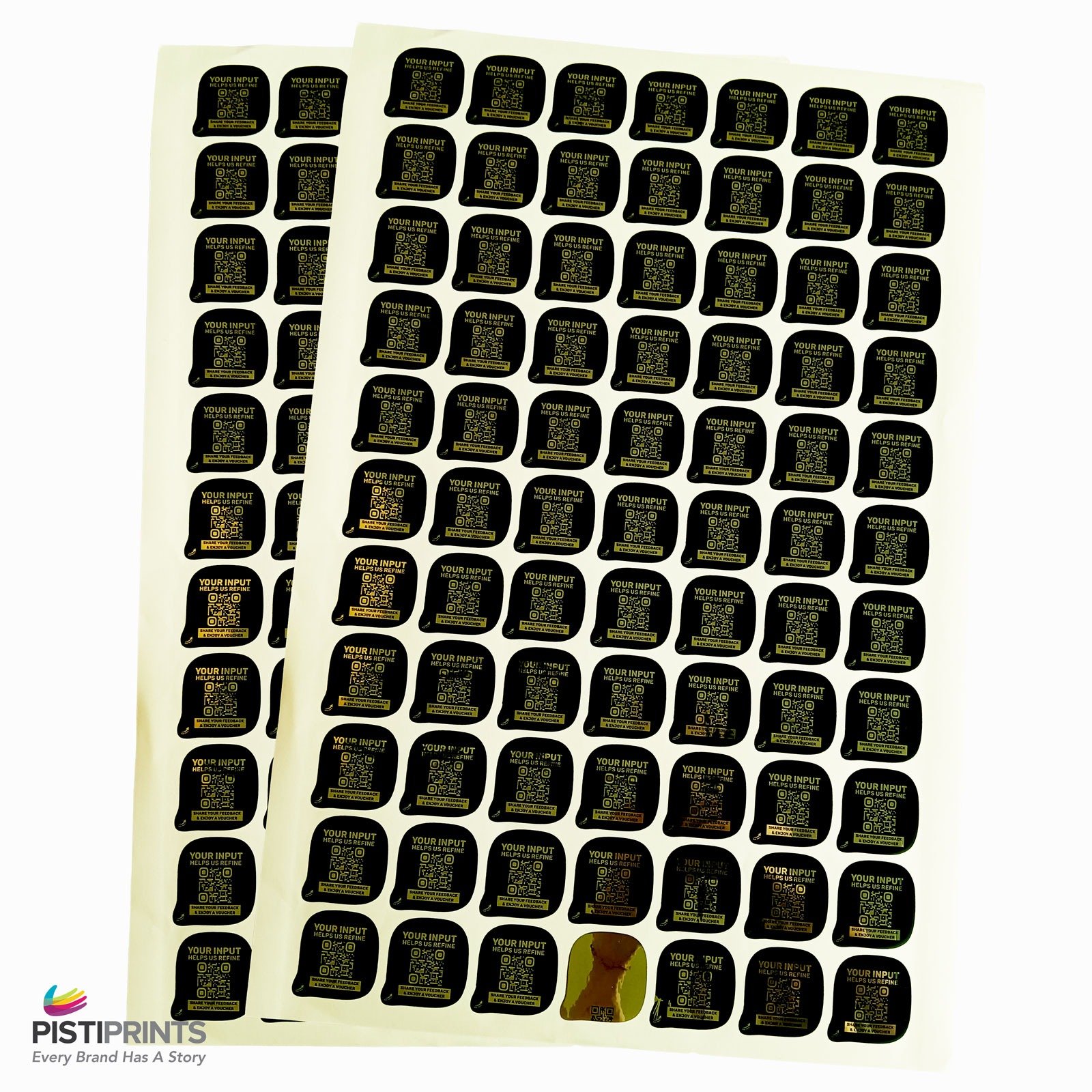 Gloss Gold Label Stickers - Pisti Prints