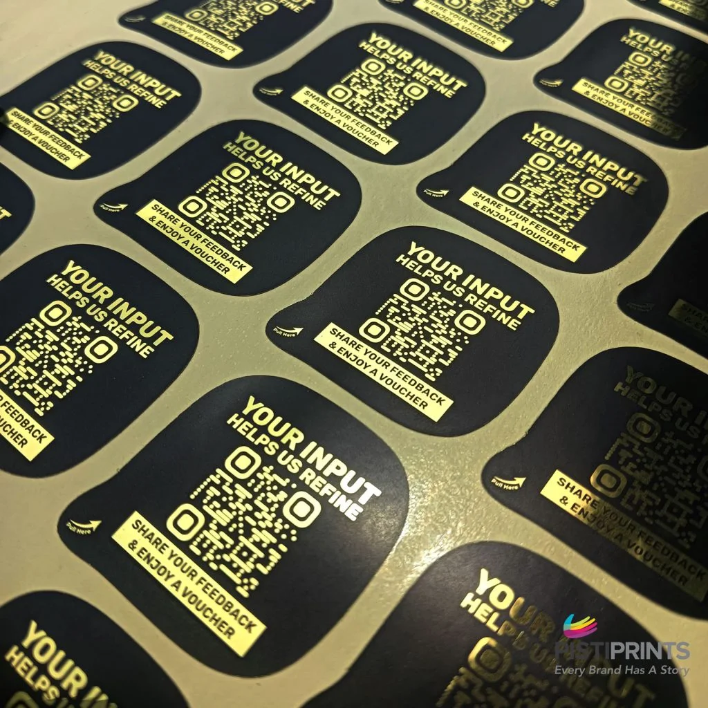 Gloss Gold Label Stickers - Pisti Prints