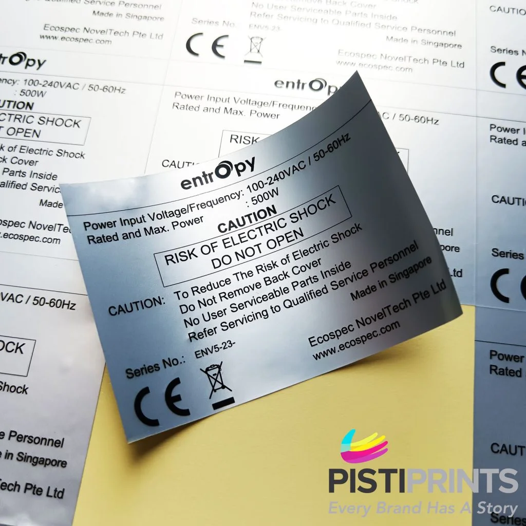 Matte Silver Label Stickers - Pisti Prints